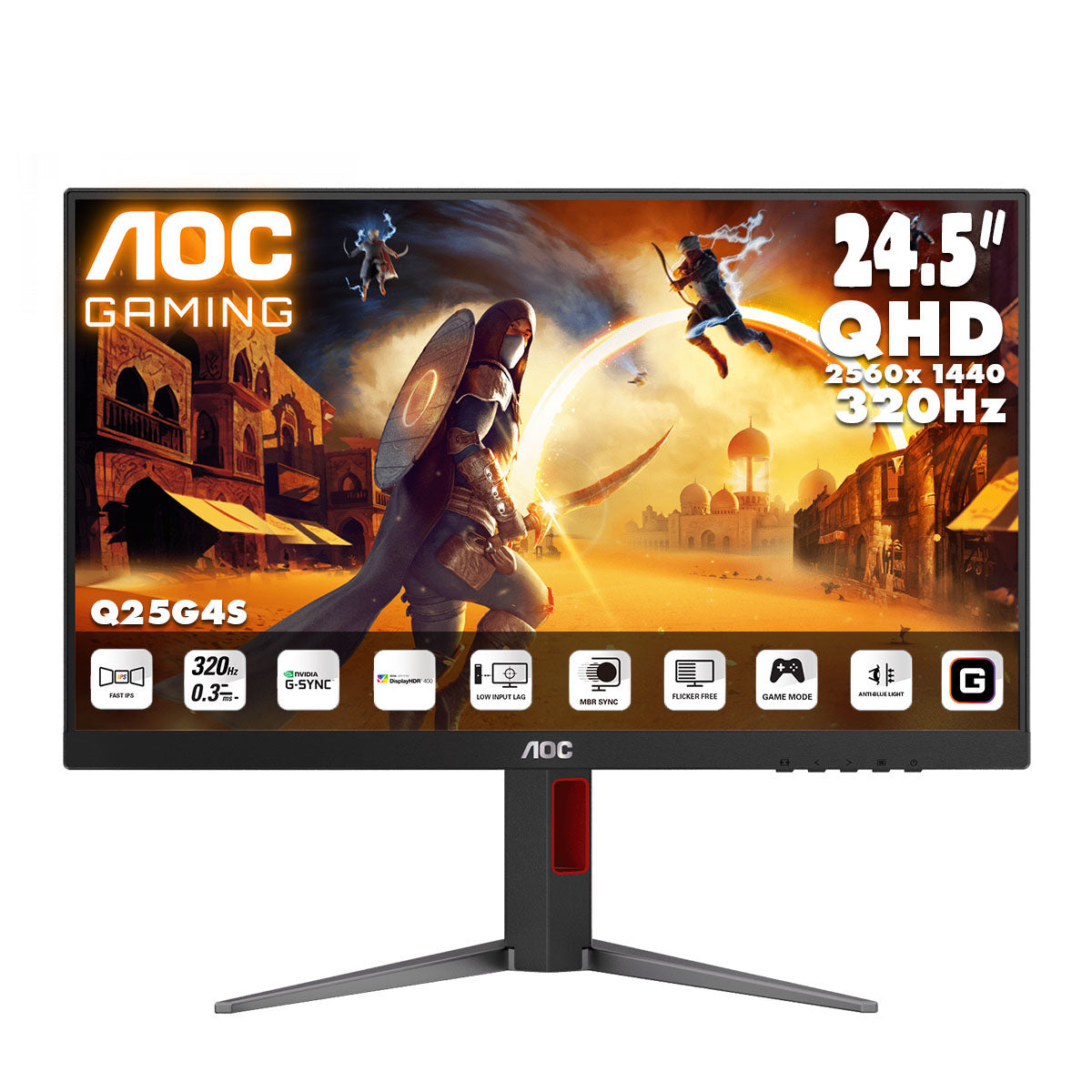 AOC 24.5" 2K QHD Fast IPS 320Hz 電競顯示器 Q25G4S – AOC Store Hong Kong